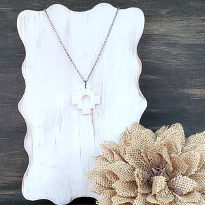 White Aztec Pendant - Etsy
