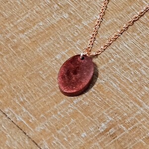 Maroon Oval Layering Necklace - Etsy