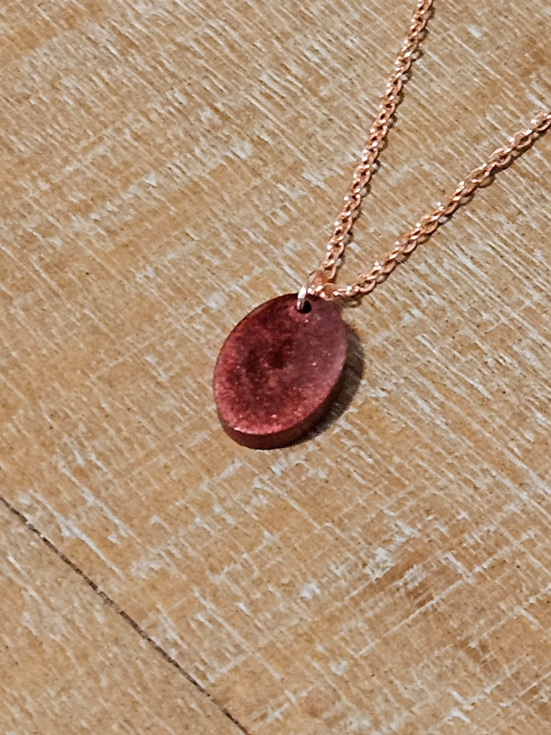 Maroon Oval Layering Necklace - Etsy