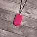 Hot Pink Oval Pendant - Etsy