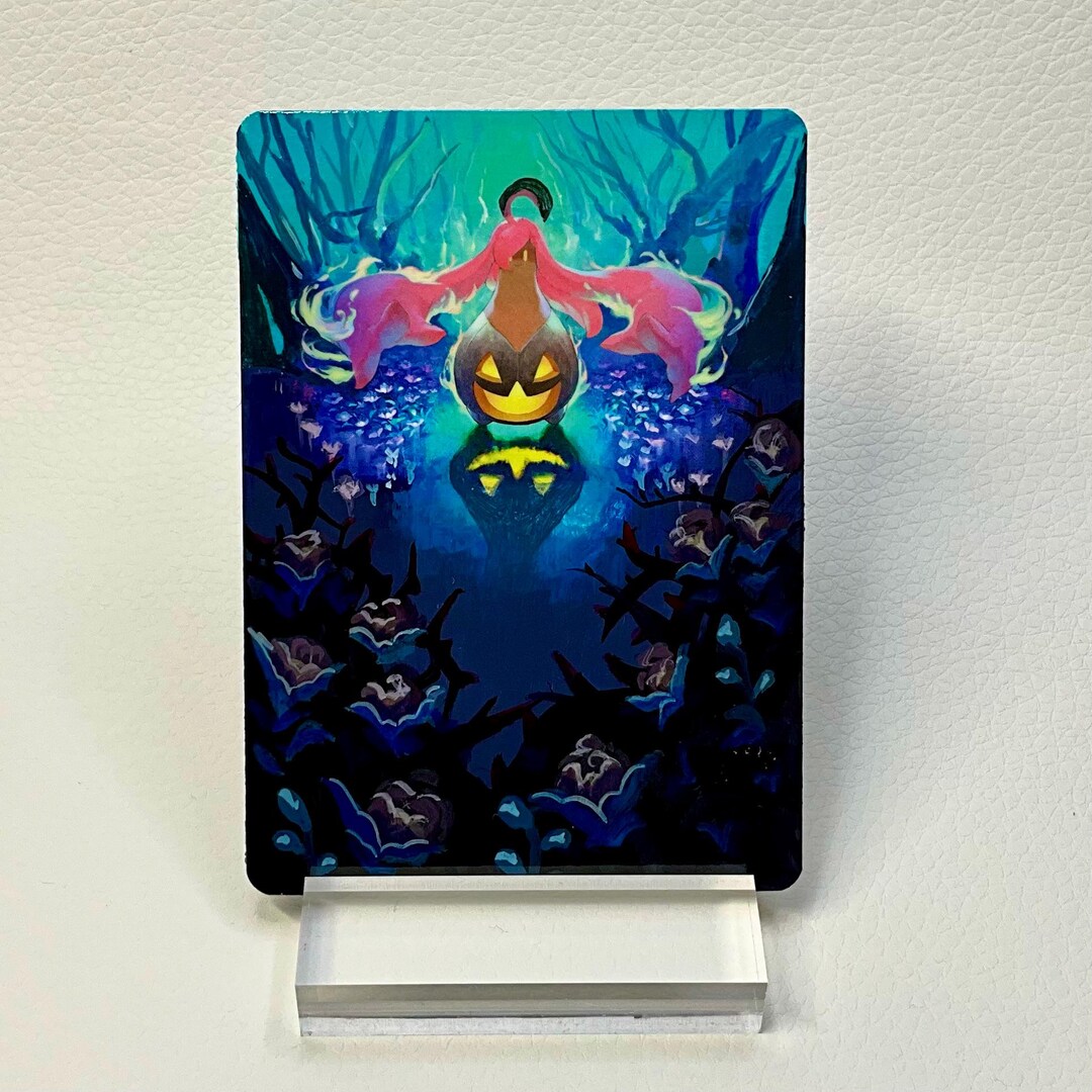 Hand Painted Pokemon Card, Extended Art Pokemon Card, Gourgeist ...