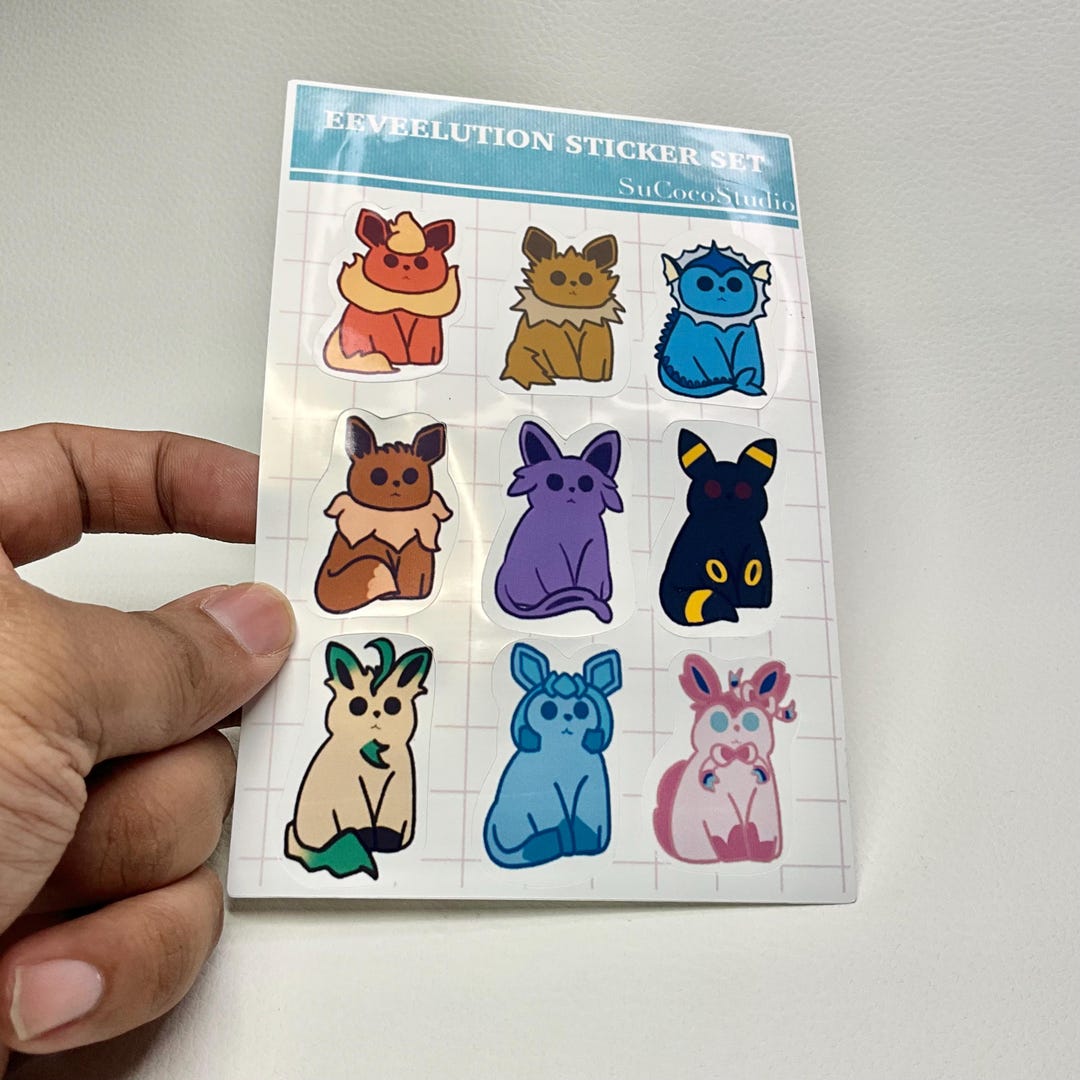 Eevee Stickers, Pokemon Stickers, Eevee Art, Pokemon Evolution, Eevee ...