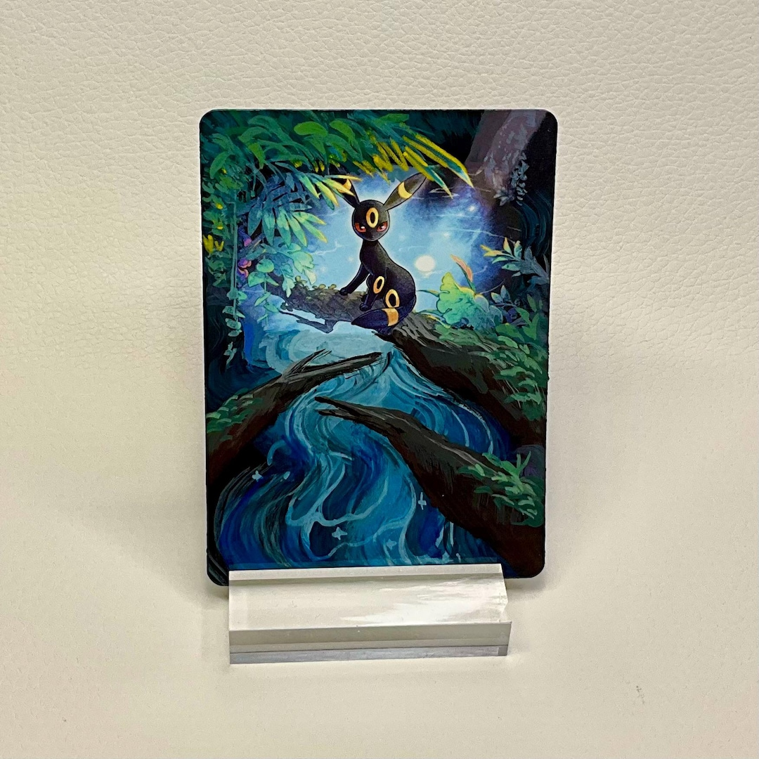 Hand Painted Pokemon Card, Extended Art Pokemon Card, Umbreon, Pokemon ...