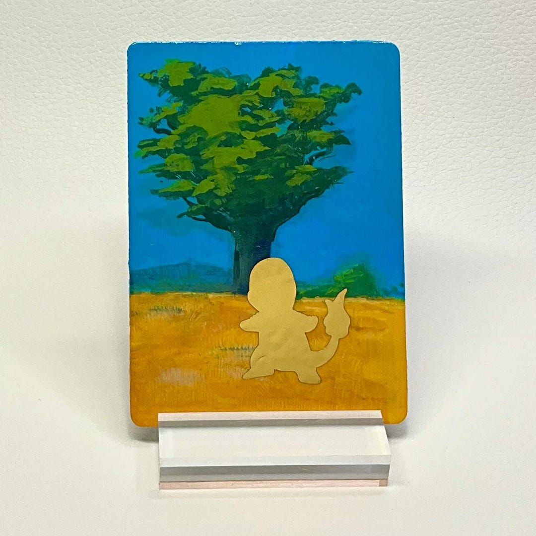 Hand Painted Pokemon Card, Extended Art Pokemon Card, Charmander ...