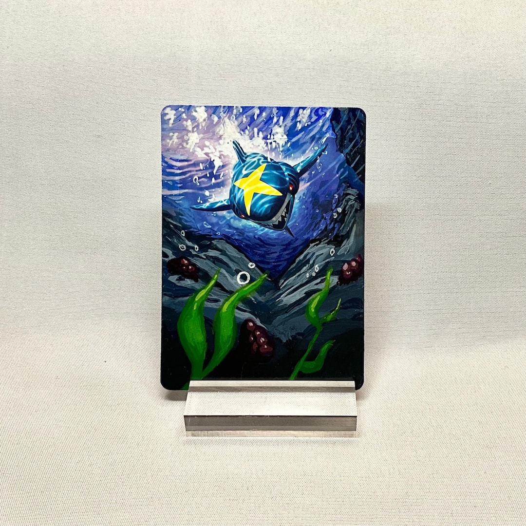 Sharpedo Hand Painted Pokemon Card, Altered Art, Extended Art, Full Art ...