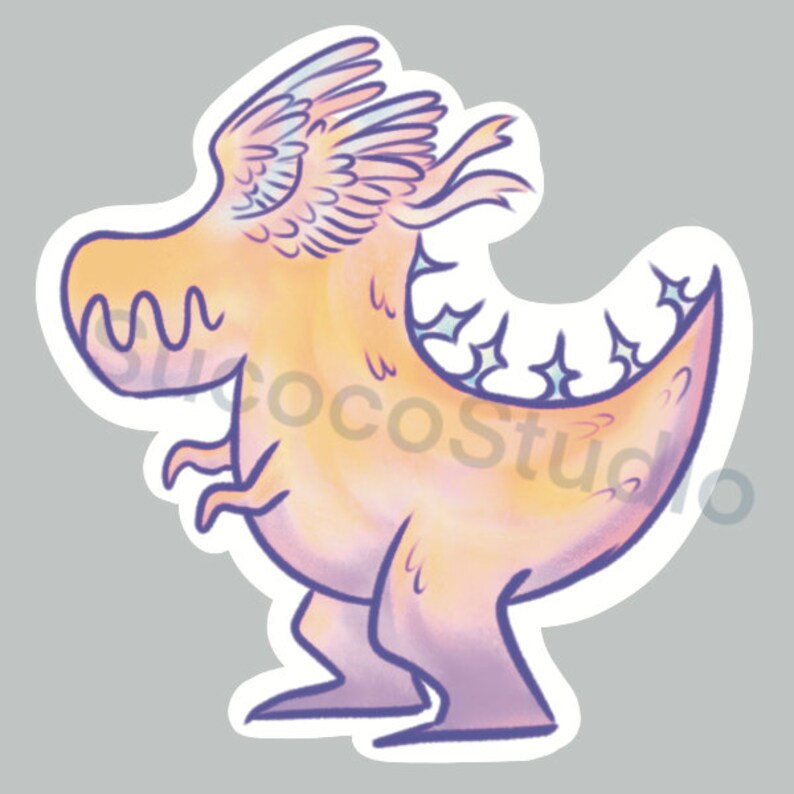 Biblically Accurate Angel Sticker Tyrannosaurus Rex Dinosaur Sticker ...