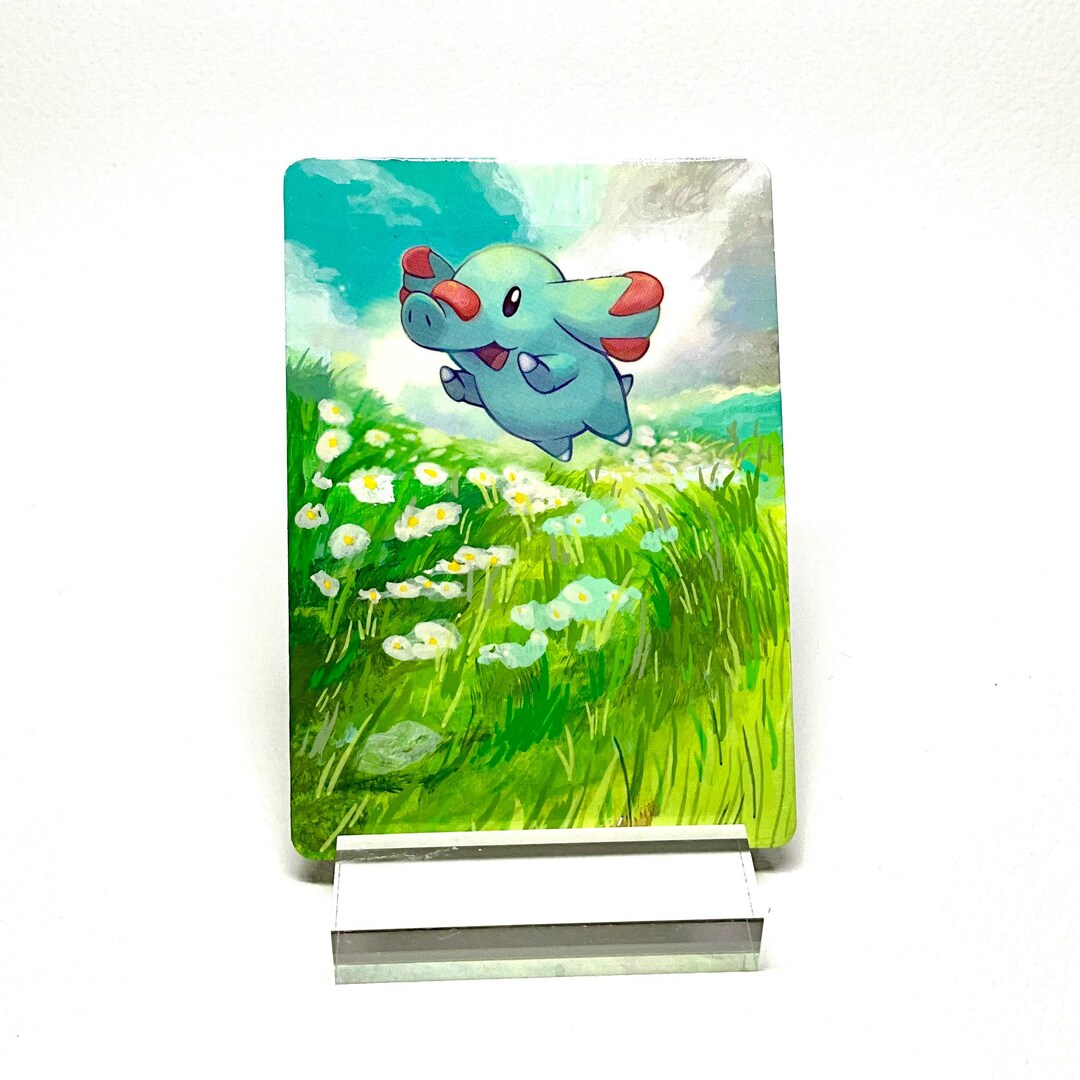 Hand Painted Pokemon Card, Extended Art Pokemon Card, Phanpy, Pokemon ...