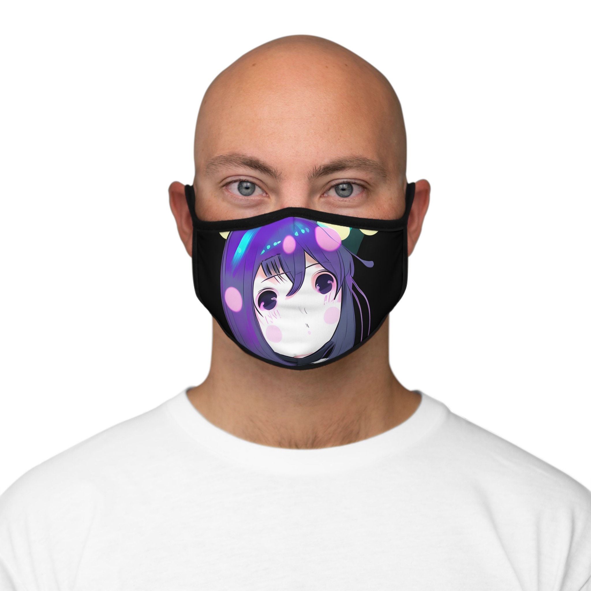 Bubbly Anime Girl | Fitted Polyester Face Mask - Etsy