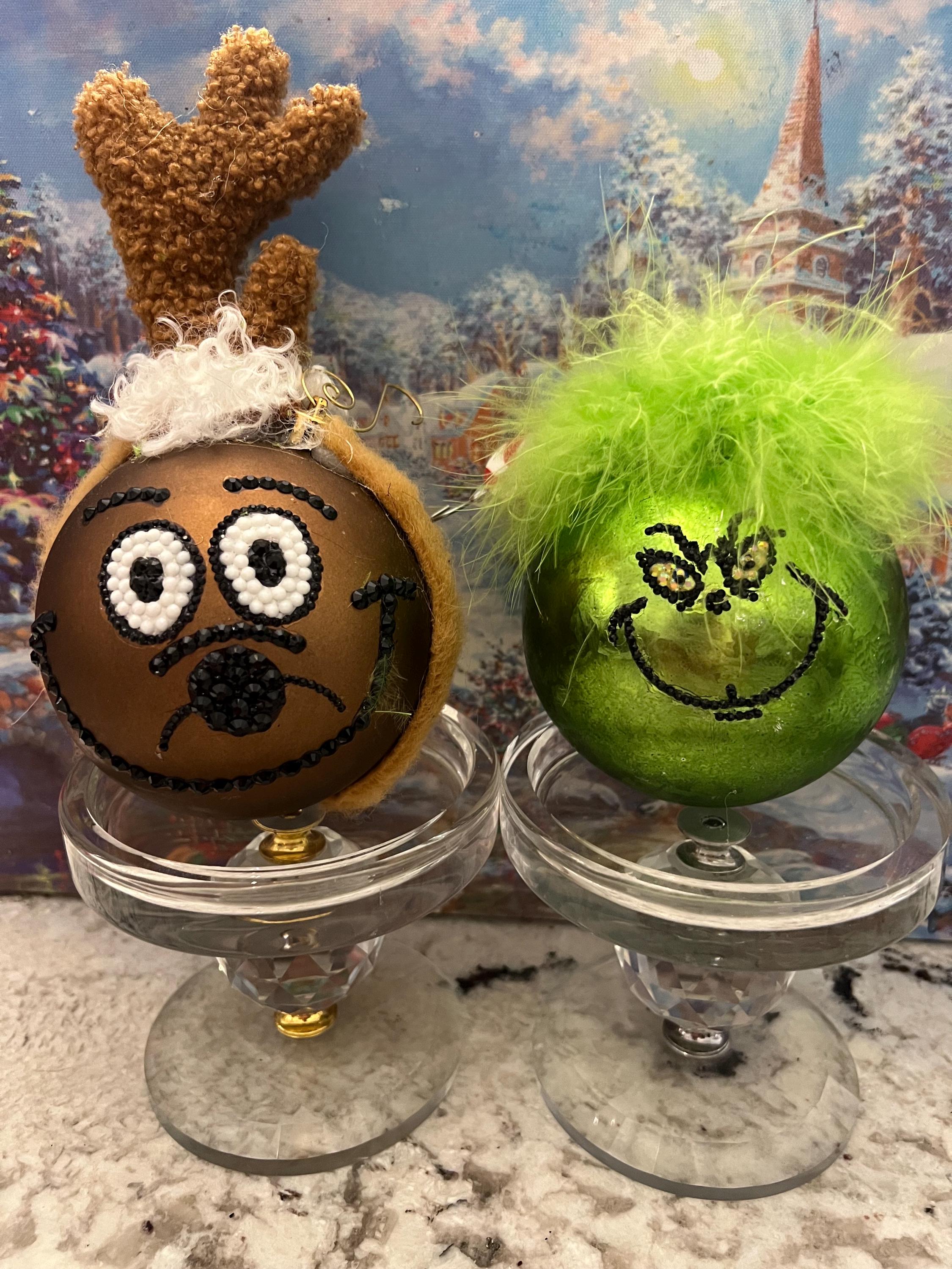Handmade Grinch/max Ornaments - Etsy
