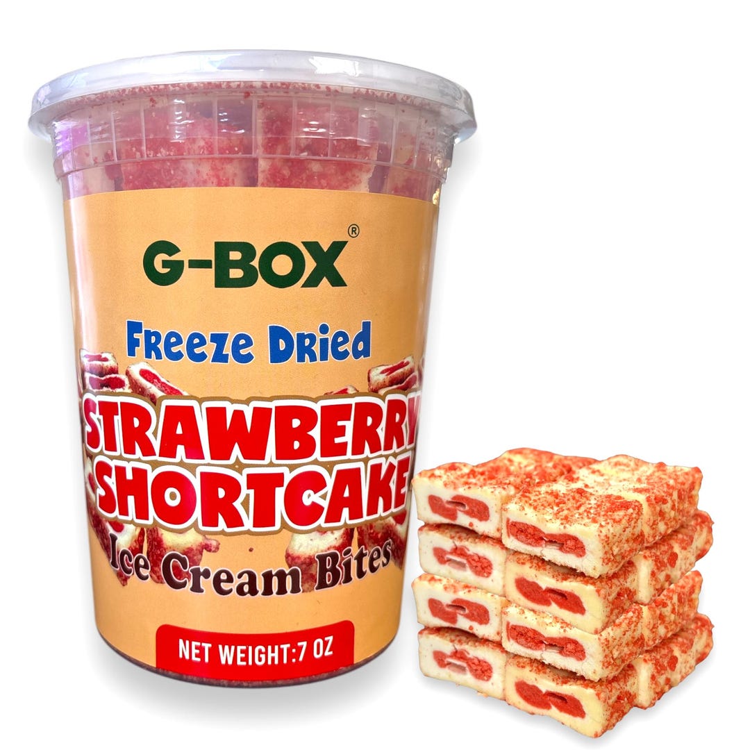 G-BOX Freeze Dried Ice Cream | Crunch Strawberry Shortcake Ice Cream ...