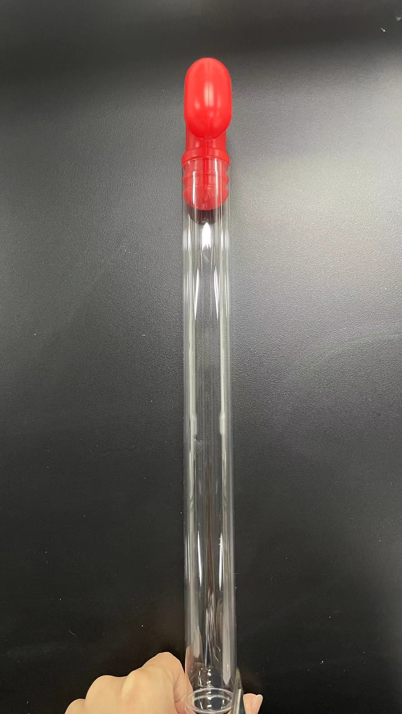 Empty Clear Plastic Holiday Candy Cane Tubes With Red Topper-1.08x11 ...