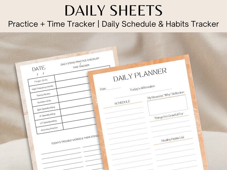Court Reporting Student Planner | Steno Student Speed Tracker ...