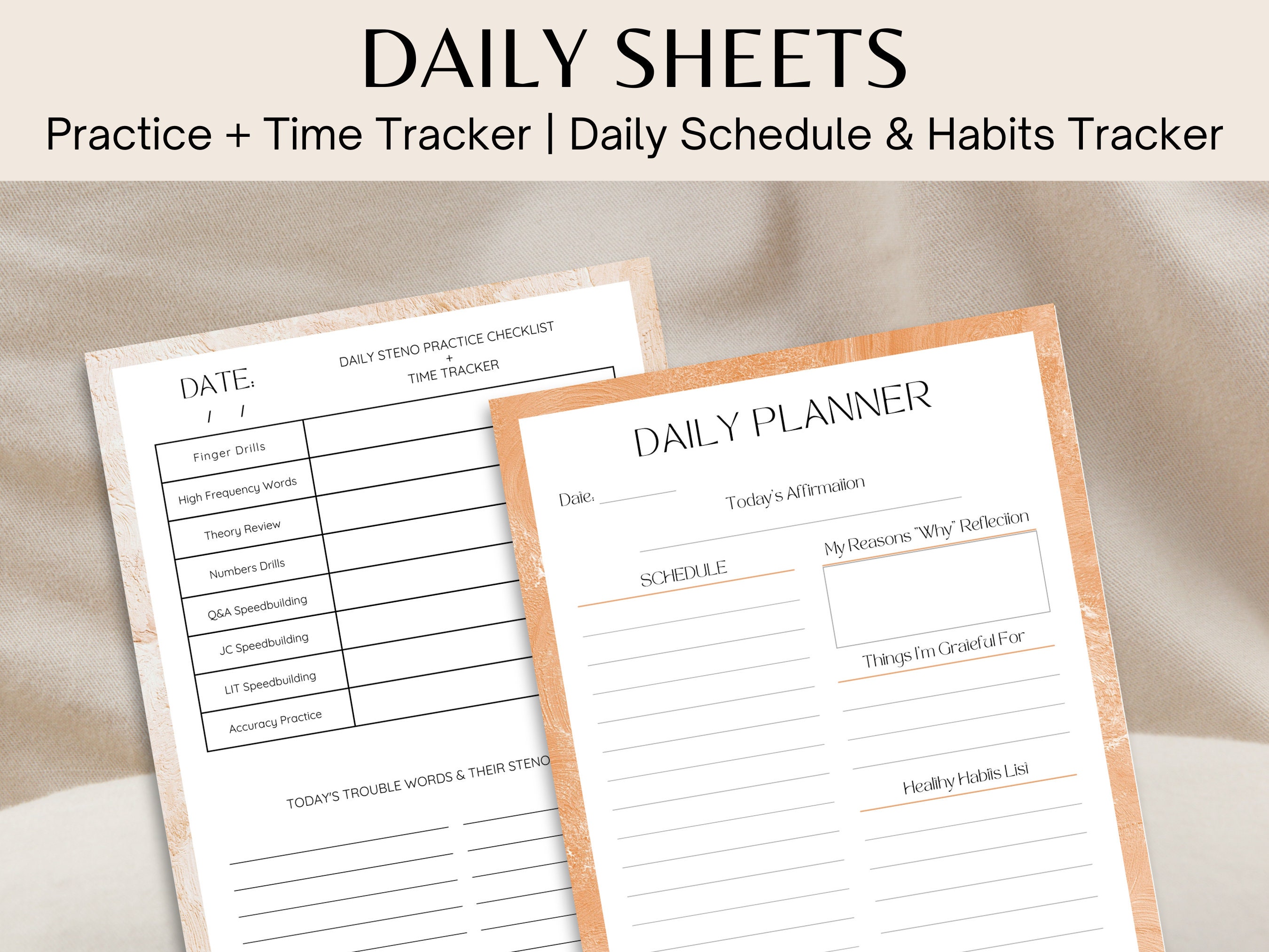 Court Reporting Student Planner | Steno Student Speed Tracker ...