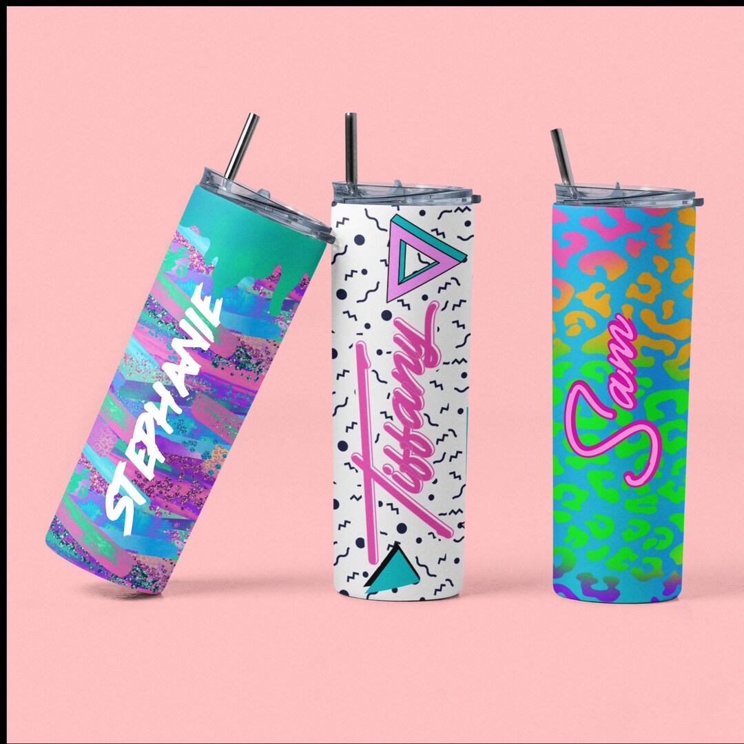 90s Retro Throwback Personalized Stainless Steel Vacuum-sealed Tumbler ...