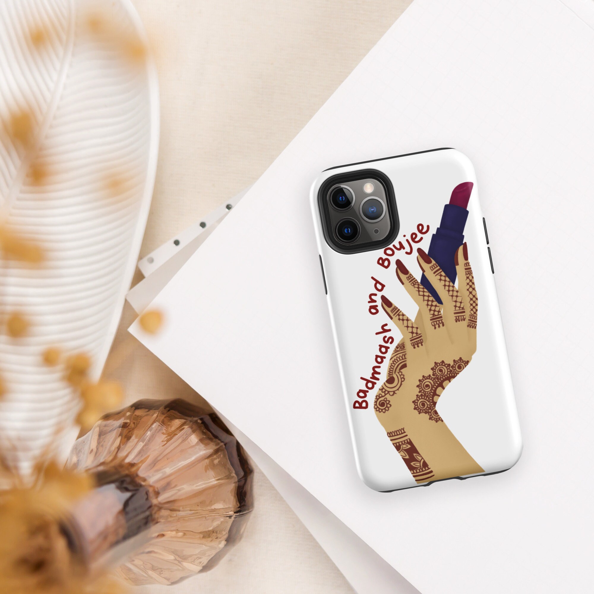 Badmaash and Boujee | Desi Career Woman Phone Case | Dual-layer ...
