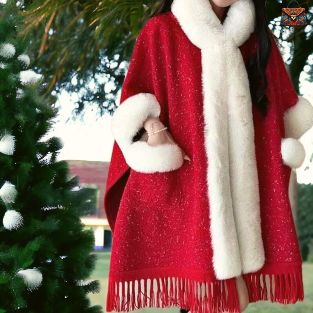 Fluffy Shawl Jacketfaux Fur Shawlhooded Long Shawlwarm Soft - Etsy
