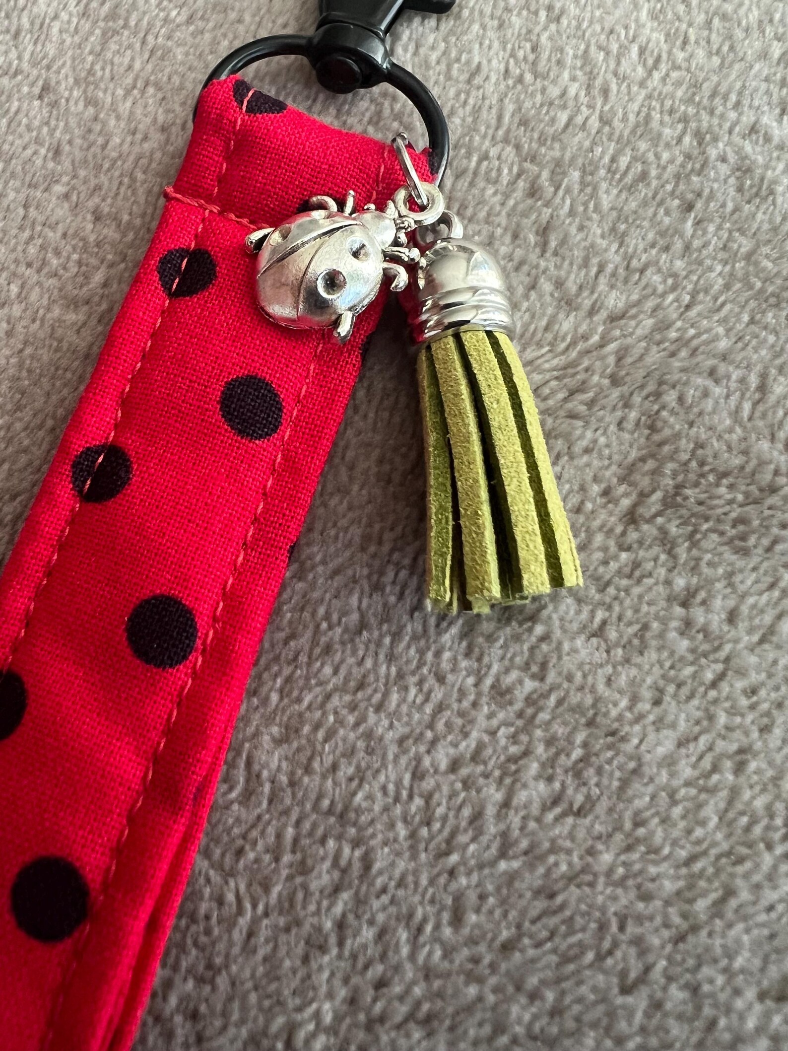 Lucky Ladybug Wristlet Keychain - Etsy