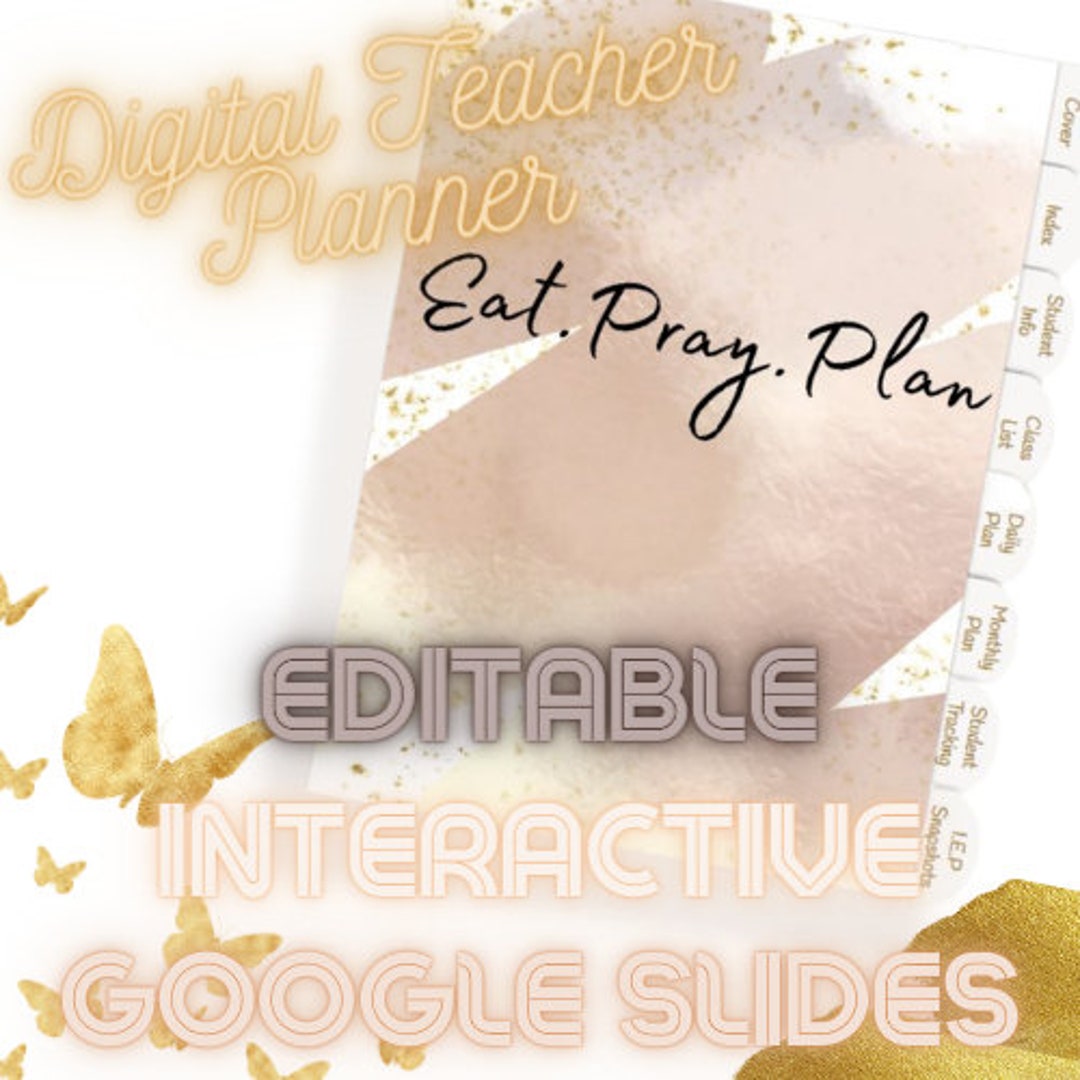 GOOGLE SLIDES TEACHER - Editable, Interactive, Digital, Teacher Planner ...