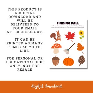 Fall Scavenger Hunt, Printable Kid's Autumn Activity, Fun Digital ...