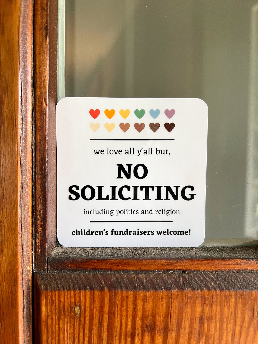 Cute No Soliciting Sticker for Front Door, Polite No Soliciting Sign ...