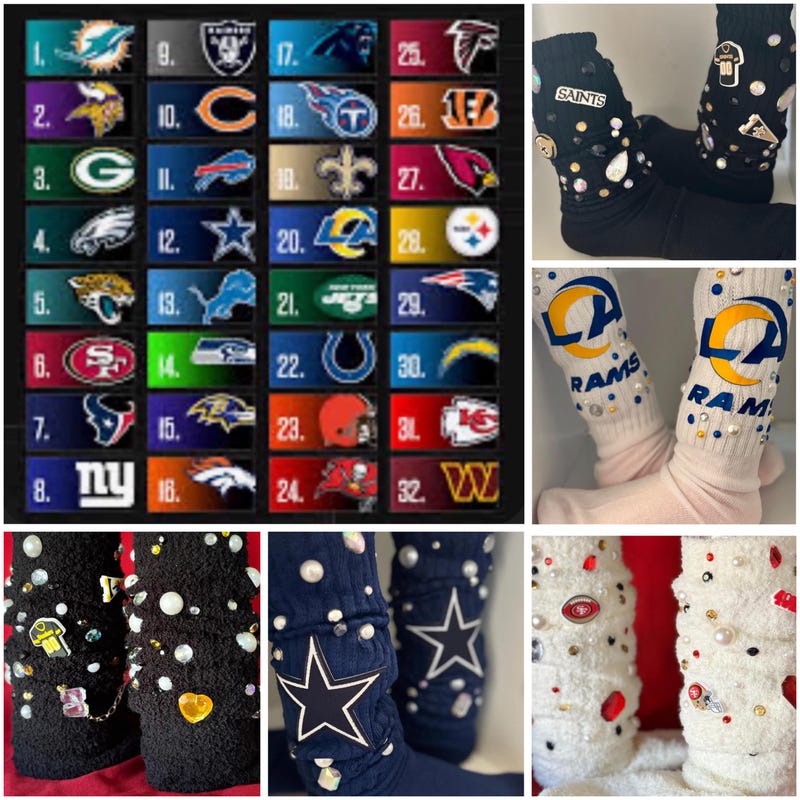Custom Socks Nfl - Etsy