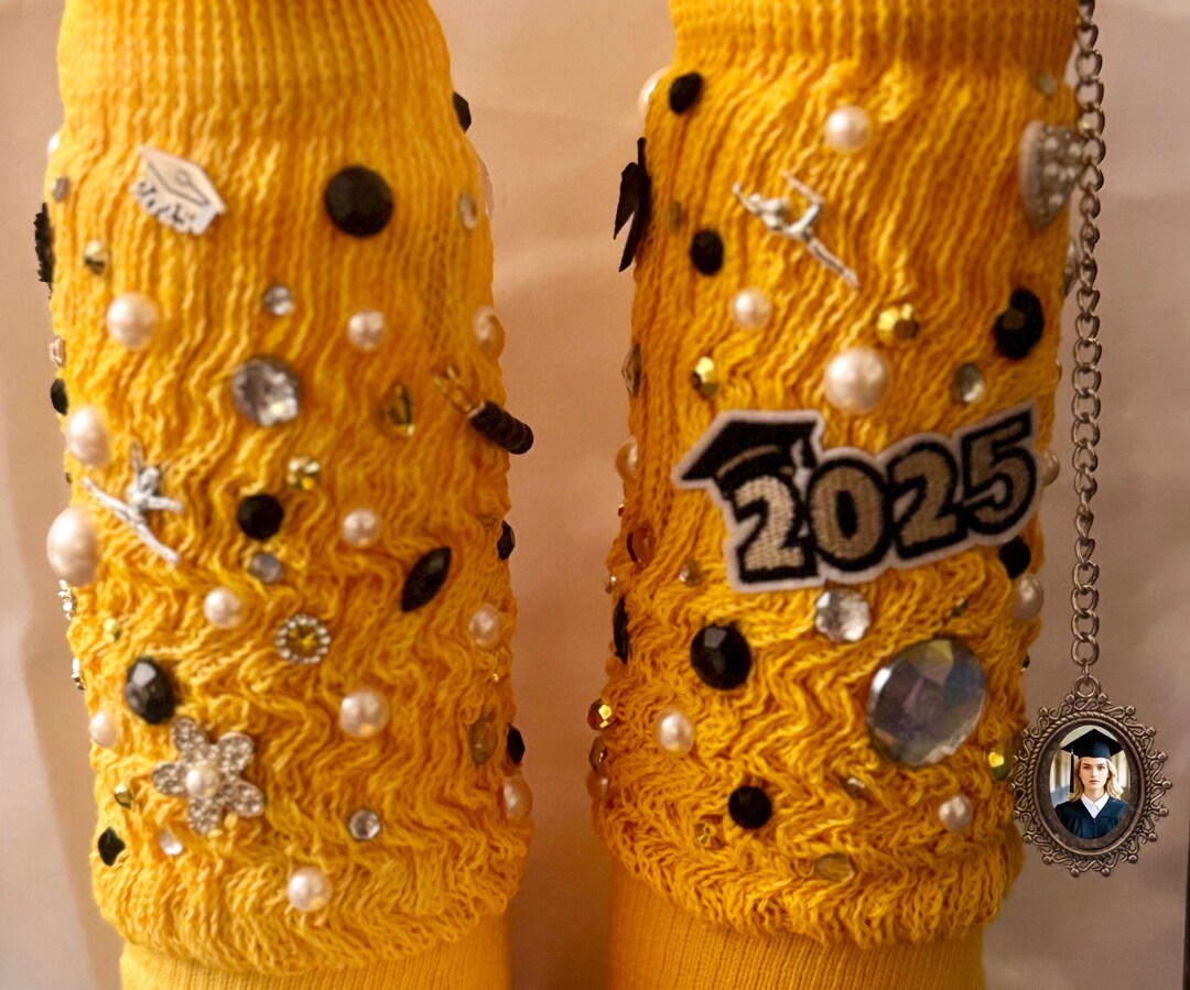 Graduate 2025 Slouch Socks: Rhinestone & Patch Jewelry Socks - Etsy