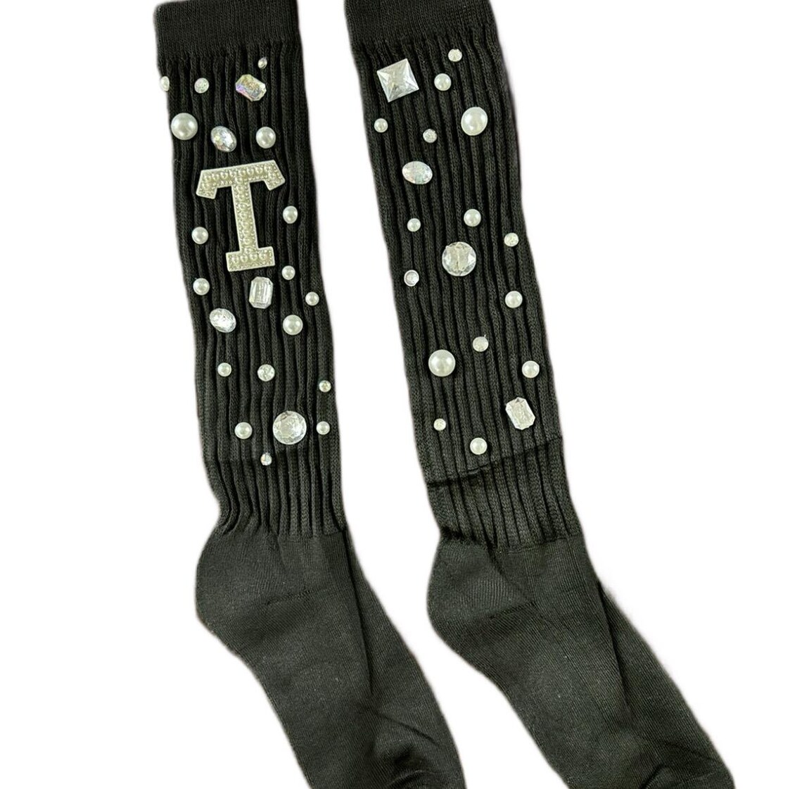 Treasure Sockz Letter Patch. Unique Handmade Charms, Rhinestones and ...