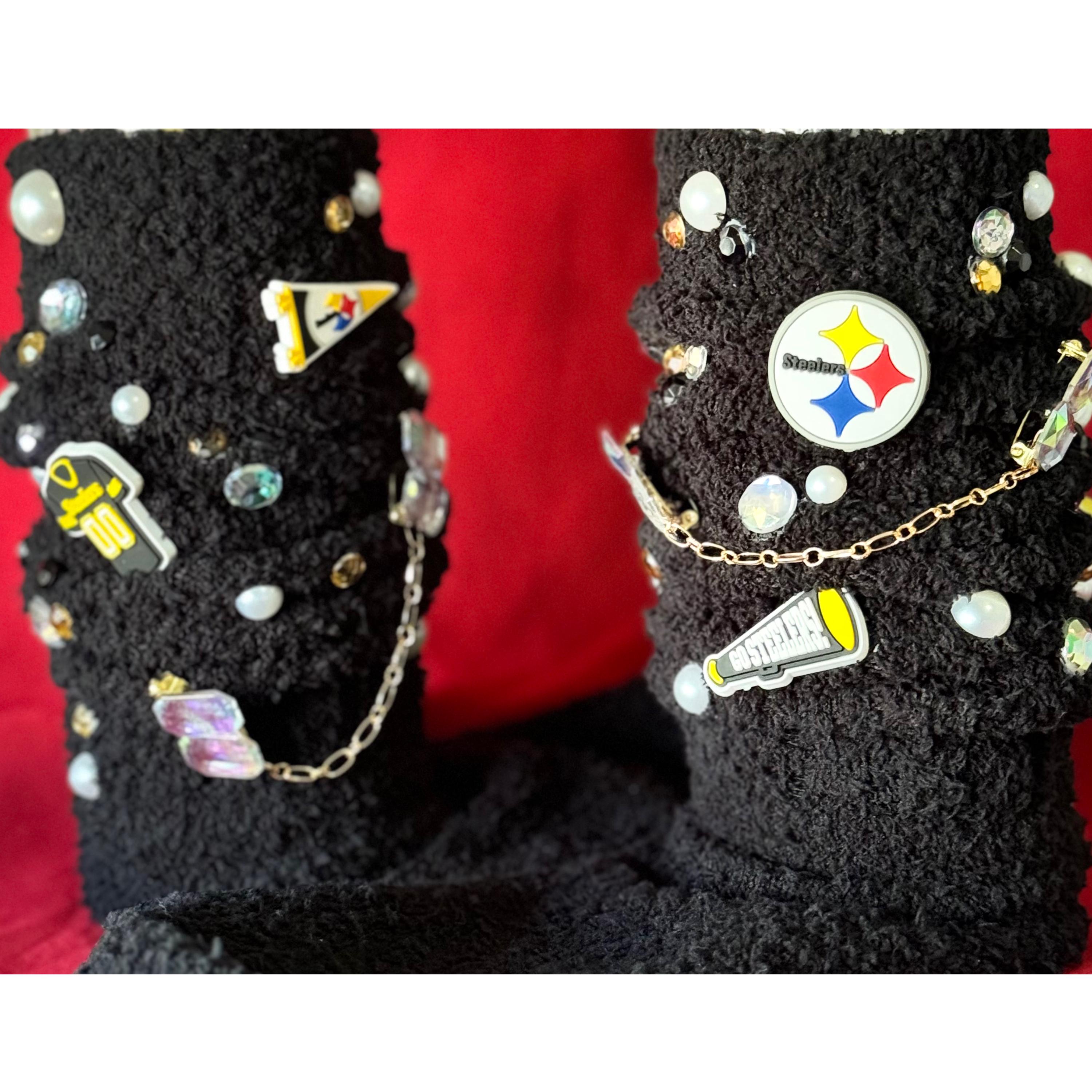 Treasure Sockz Sports Team Pittsburgh Steelers. Unique Handmade Charms ...