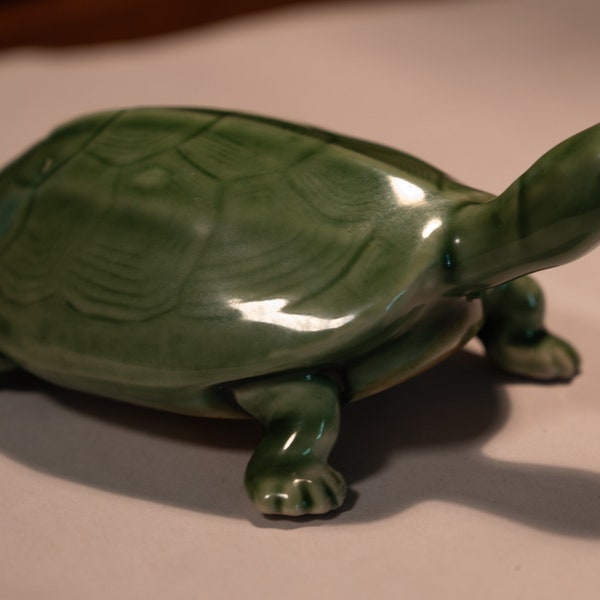 Ceramic Green Turtle - Etsy