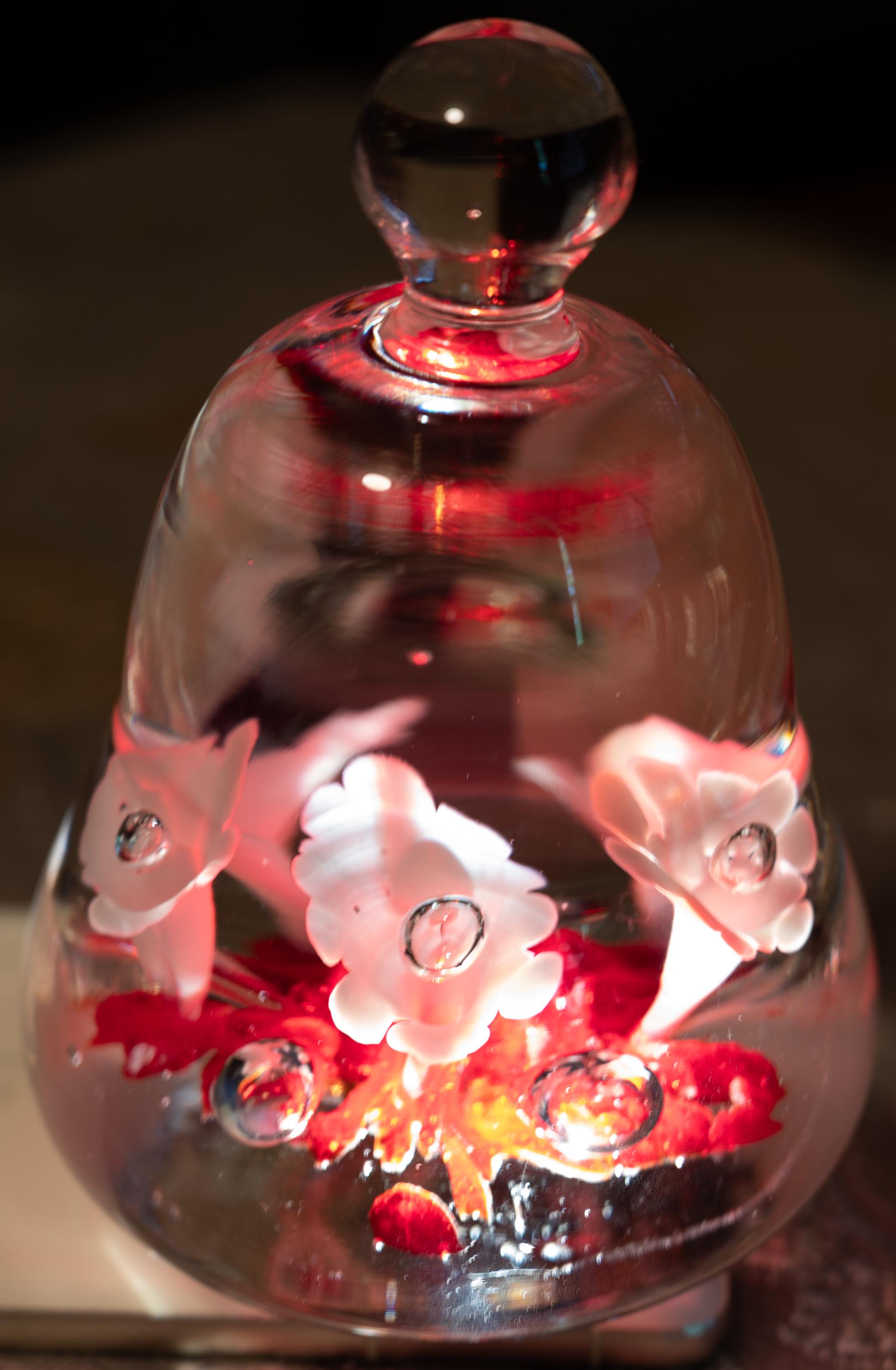 Bell Shaped Paperweight With White Trumpet Flowers - Etsy