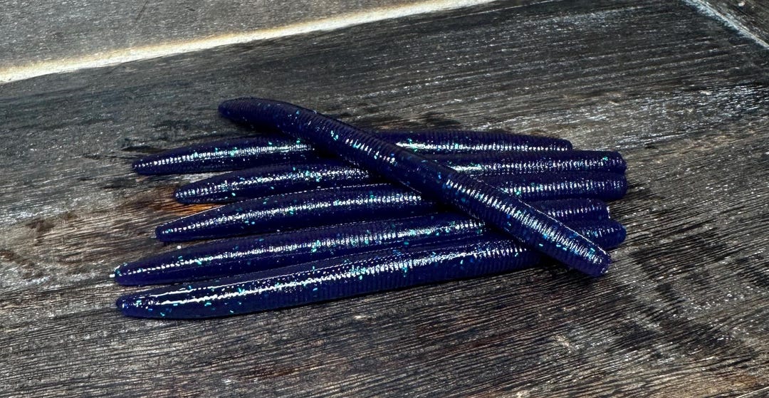 5” Stick Worms Bass Fishing Senko Style Worms - Etsy