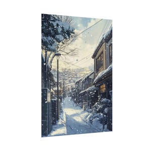 Winter Wonderland Bergen Frozen Charm Cityscape Print, Norway Snow ...