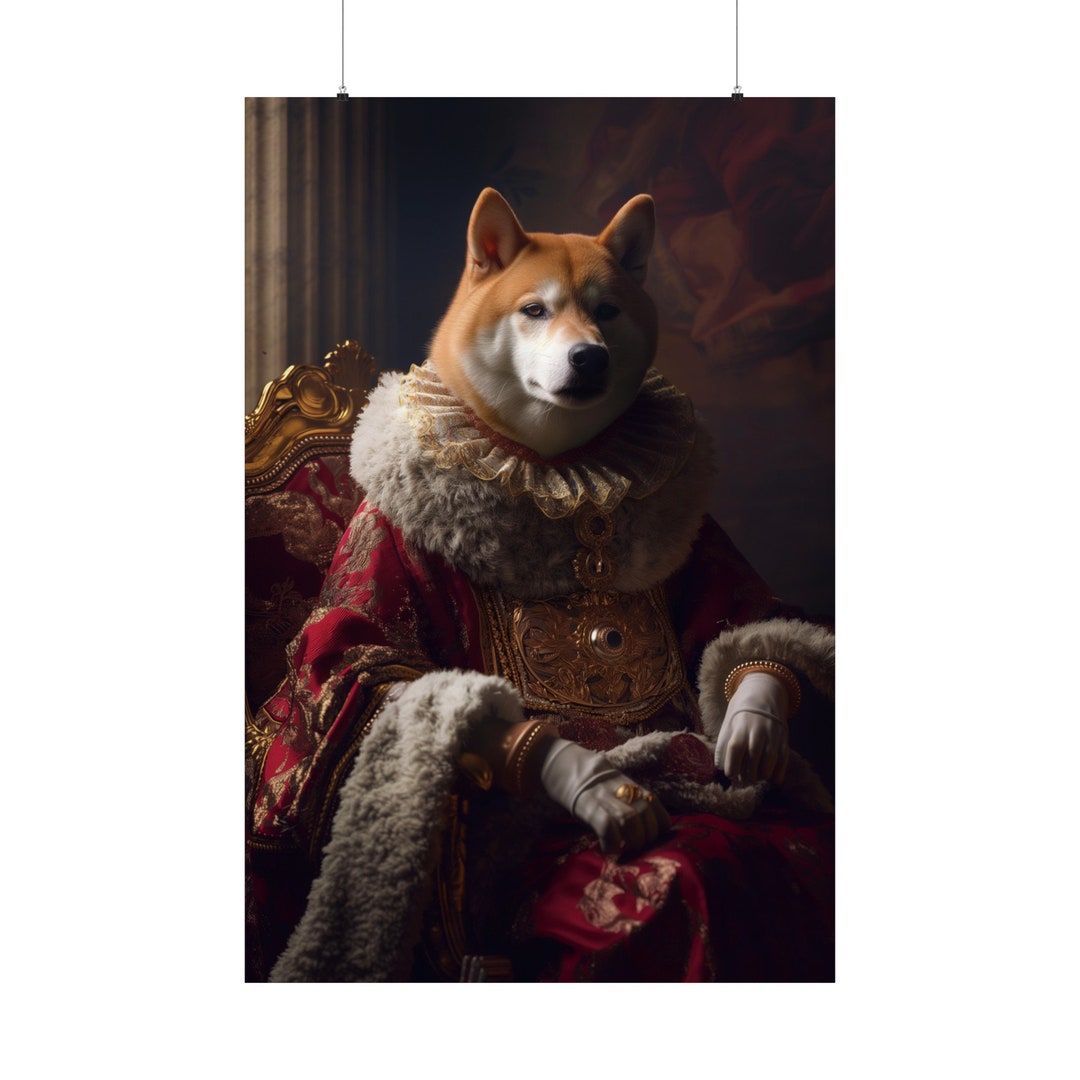 Venetian Doge: Shiba Inu Rules With Regal Charm - Matte Vertical ...