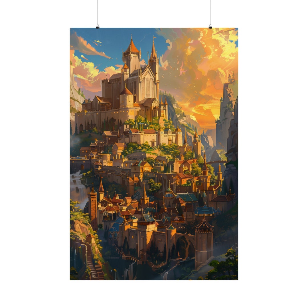 Embrace the Mystical Charm of a Medieval Cliffside Castle Town, Let Our ...