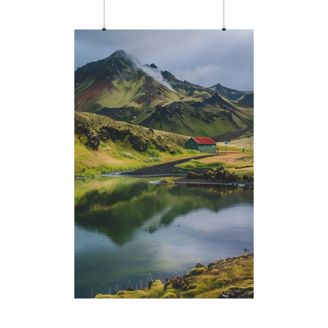 Hellisheidi Geothermal Power Plant Poster, Vibrant Colors, Net Zero ...
