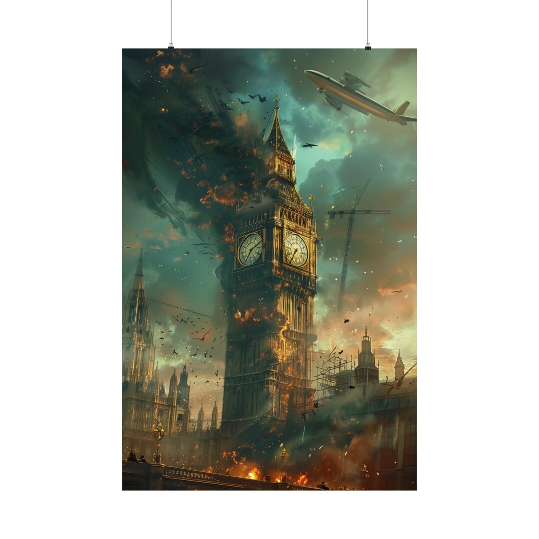 Dystopian Wonderland Our Matte Posters Merge the Big Ben of London With ...