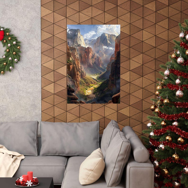 Zion National Park Utah Realistic Poster - Trek Through Nature's ...