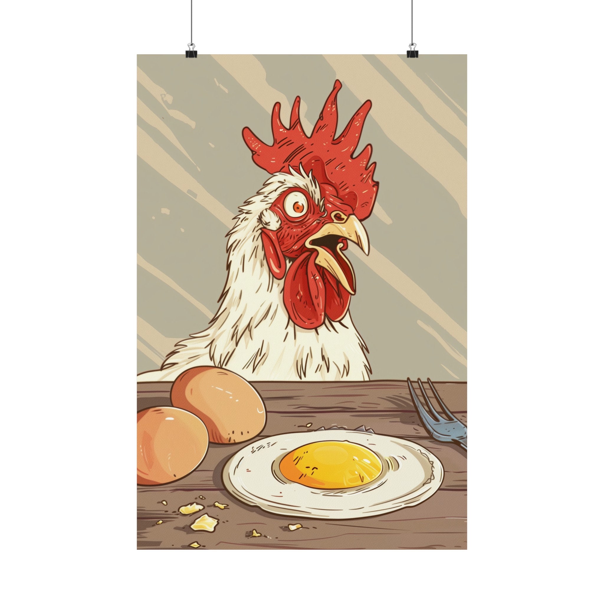 Shell Shocked Surprise: Anime Cartoony Style Chicken Vs Sunny Side up ...