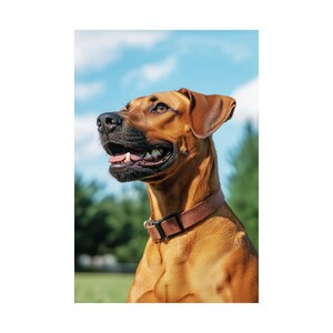 Rhodesian Ridgeback Happy Puppy Sculpture, Outdoor Dog Figurine ...