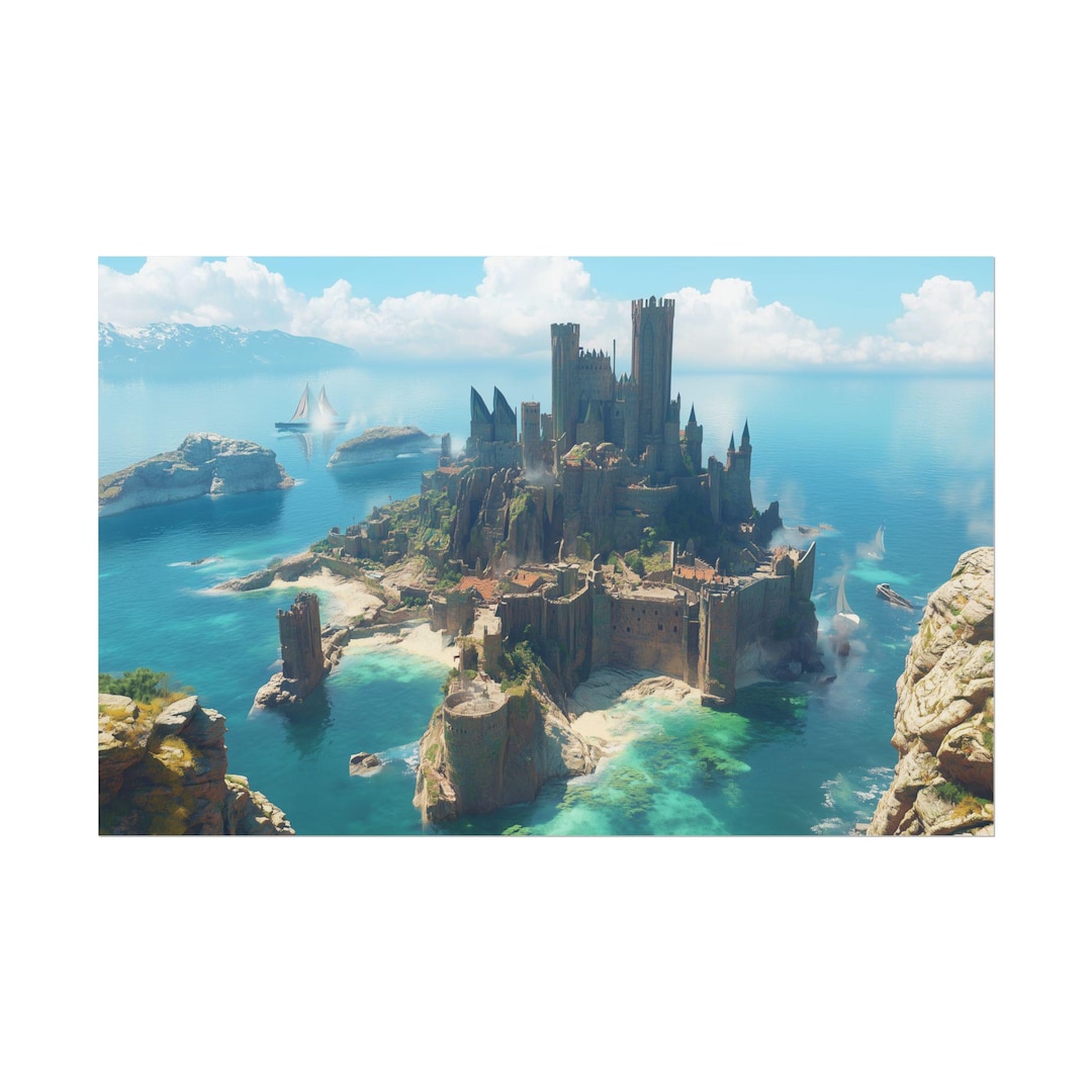 Pyke Castle Game of Thrones Rolled Poster, Iron Islands Wall Decor ...