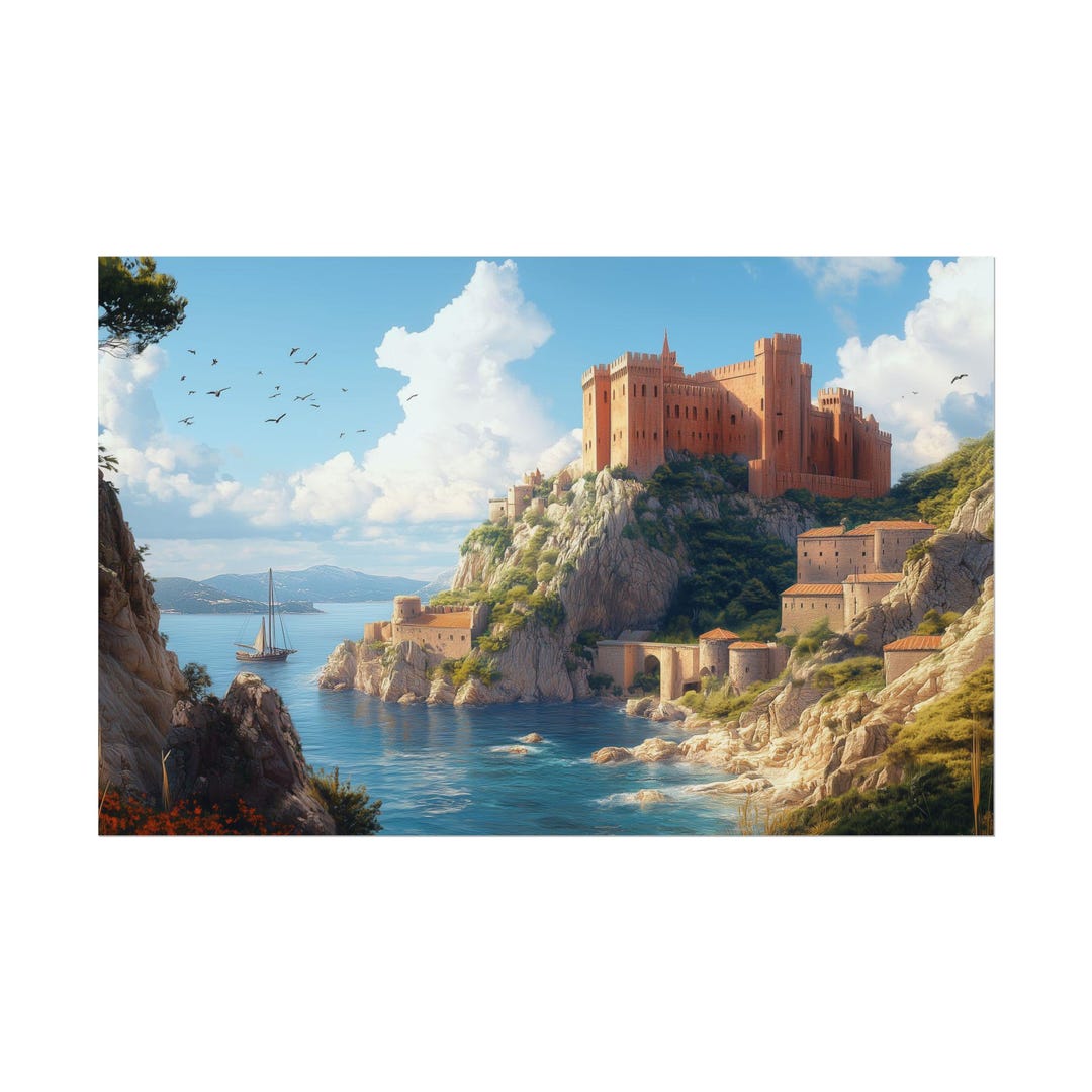 Game of Thrones Fantasy Poster, Targaryean Kings Landing Castle Art ...