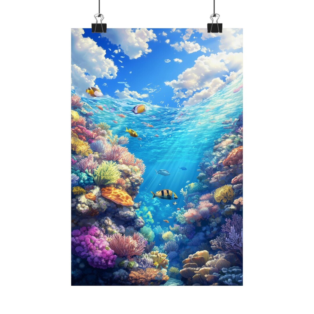 Australian Great Barrier Reef Wall Art - Queensland Underwater Marine ...