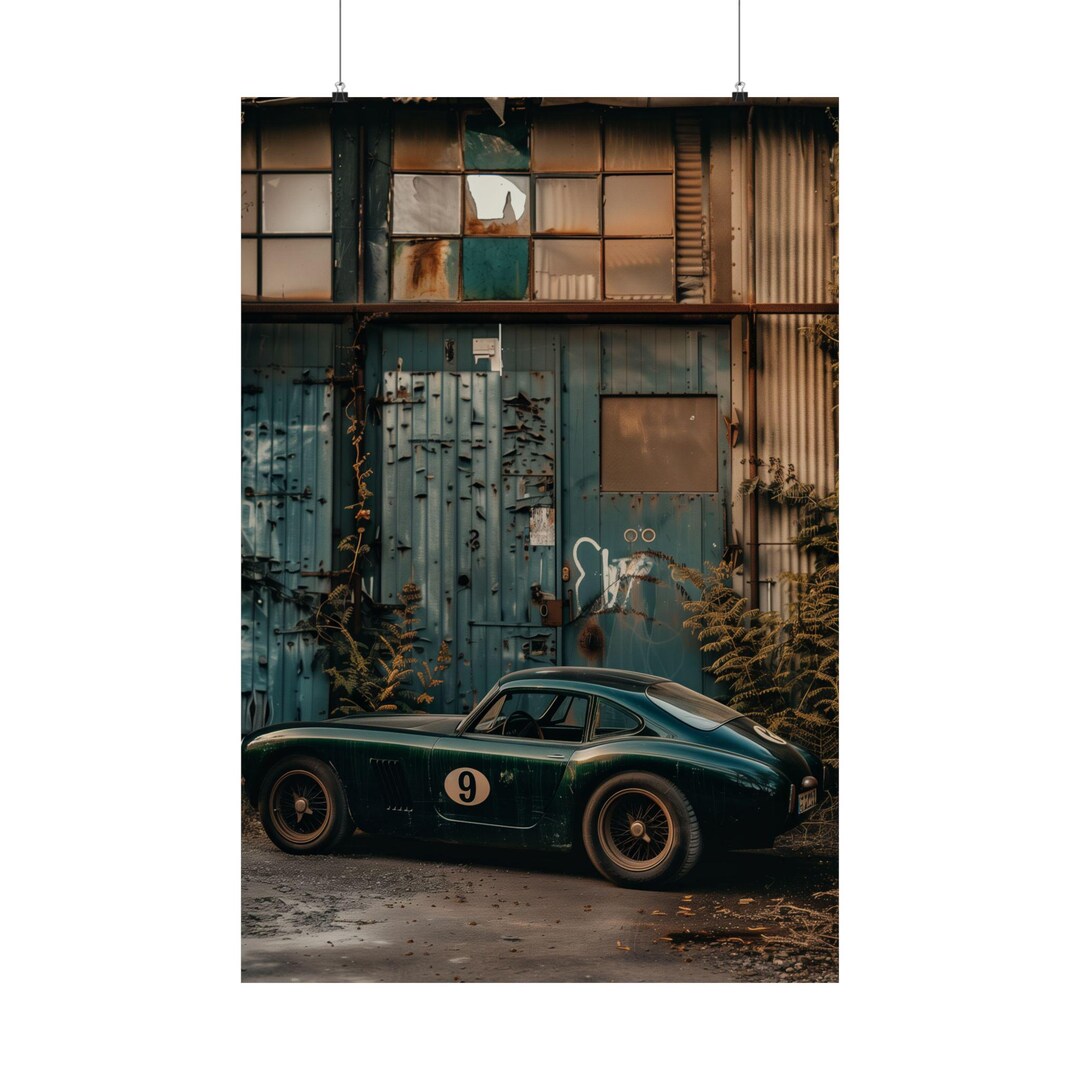 Old Town Road Print Vintage Green Car Poster, Money Aesthetic Decor ...