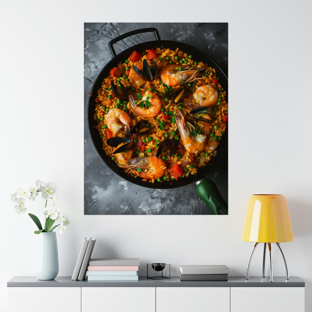 Paella Spanish European Food Matte Vertical Posters - Etsy