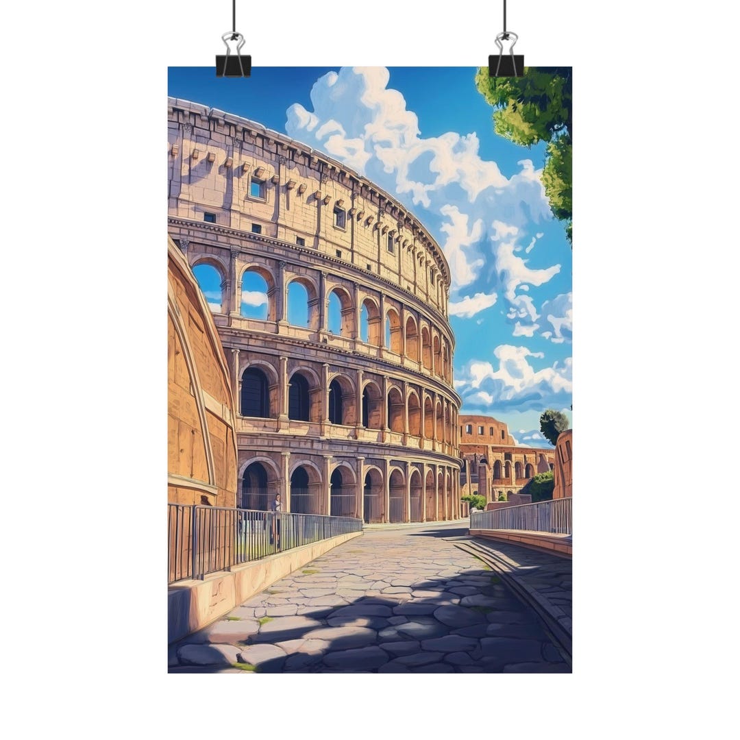 Ancient Rome Colosseum Art Print, Italian Architecture Wall Decor ...