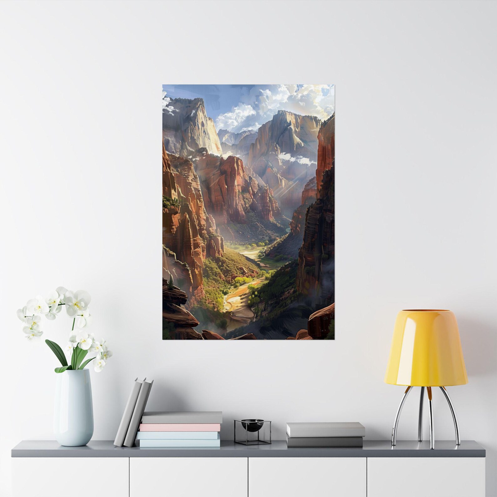 Zion National Park Utah Realistic Poster - Trek Through Nature's ...