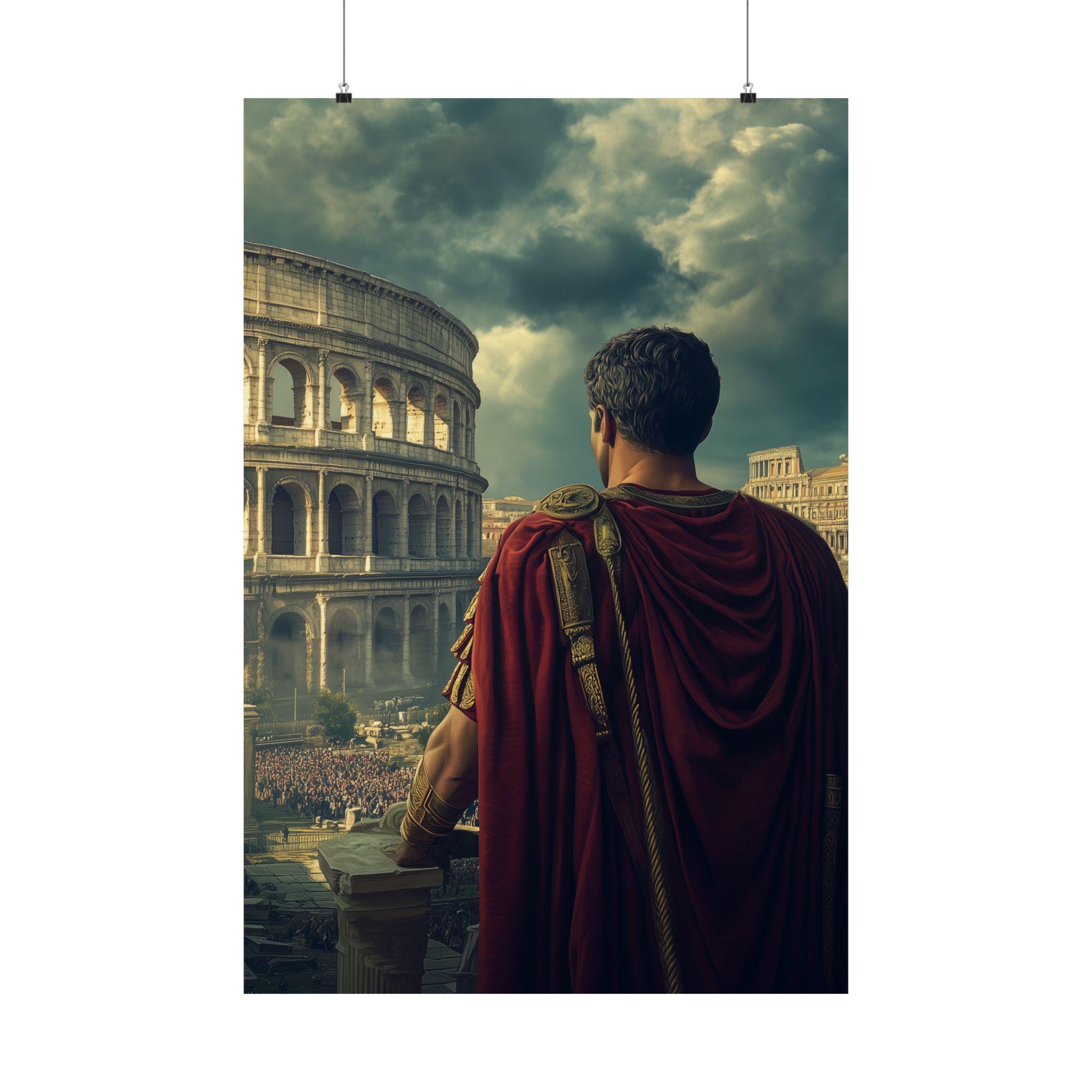 Vintage Julius Caesar Poster, Rome Colosseum Art Print, Historical Wall ...