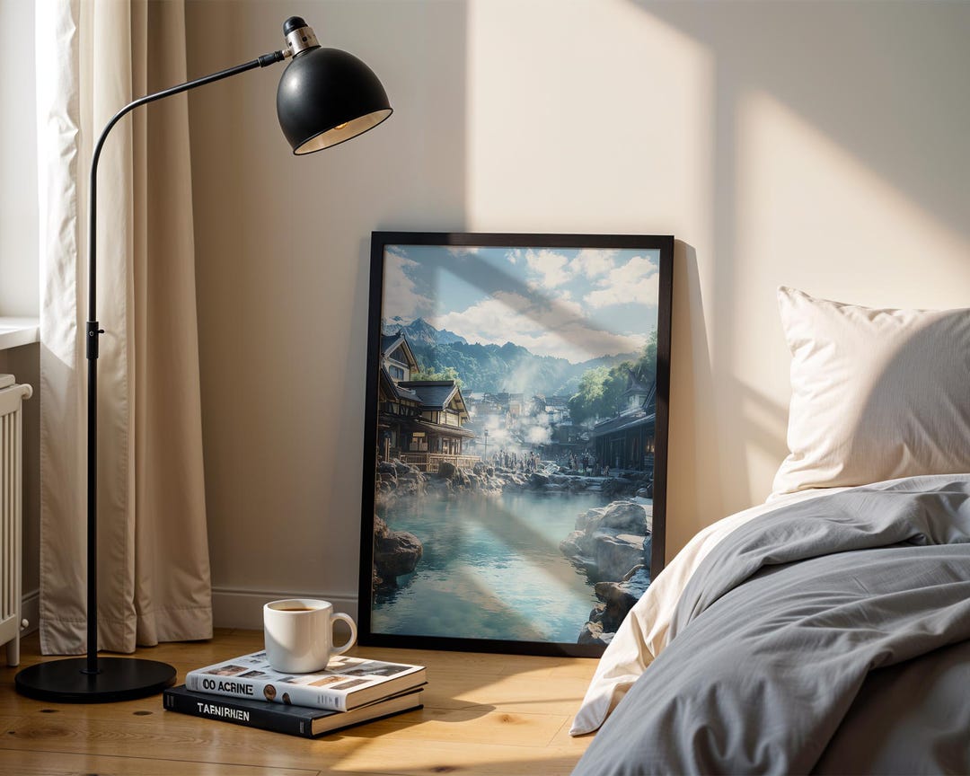 Japan Kusatsu Onsen Wall Art, Gunma Print, Japanese Spa Decor, Hot ...