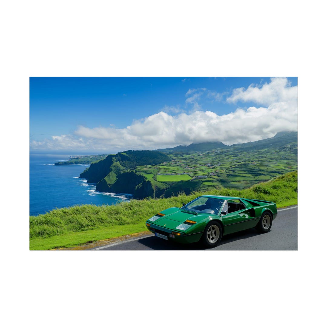 Azores Portugal Ocean View Poster, Atlantic Scenery Print, Matte Finish ...