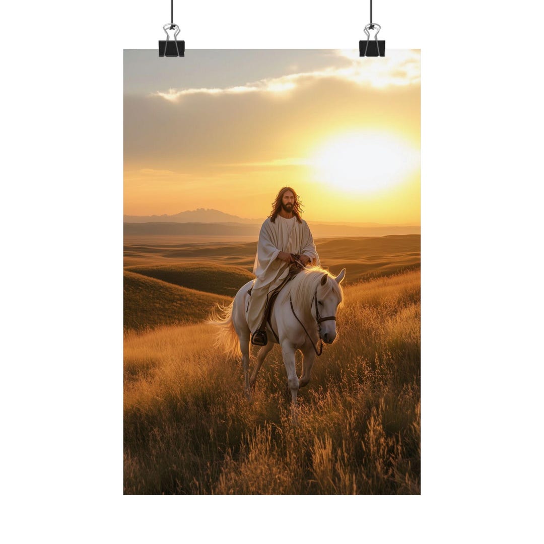 What If Jesus Was Mongolian Poster, Horseback Wall Art, Matte Print ...
